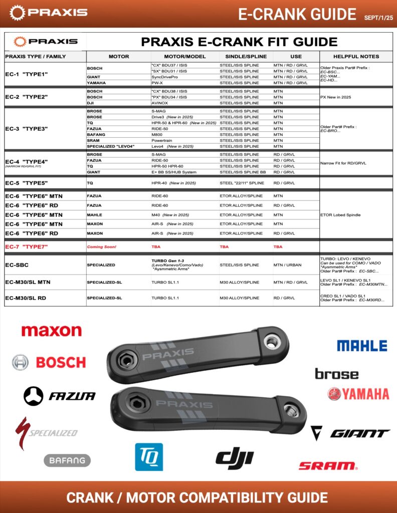 Praxis - Type 2 Alloy ISIS E-Bike Cranks – Cycling Tom Bike Shop